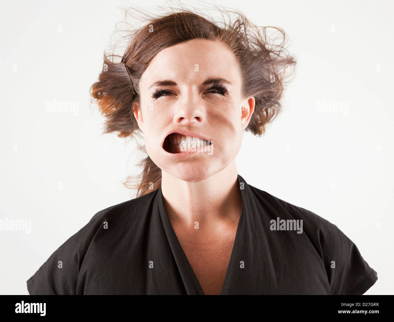 Facing woman in white hi-res stock photography and images - Alamy