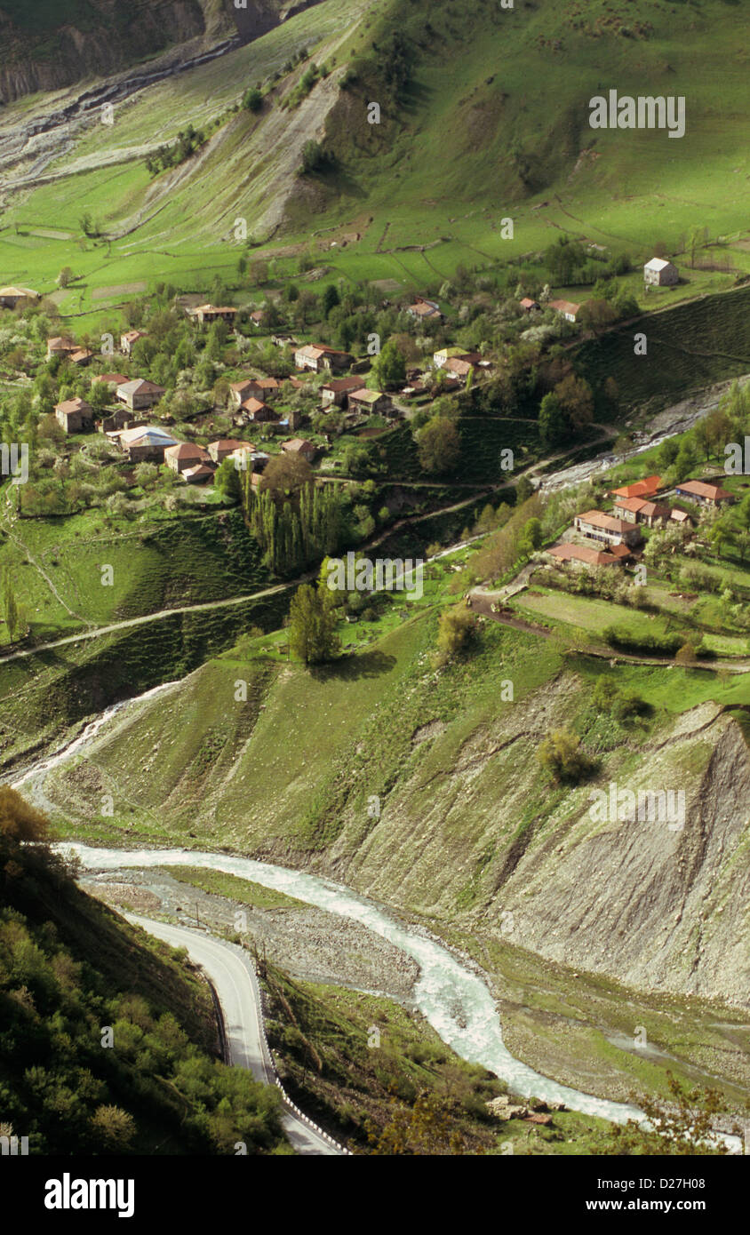 georgia caucaso mountains valley Stock Photo - Alamy