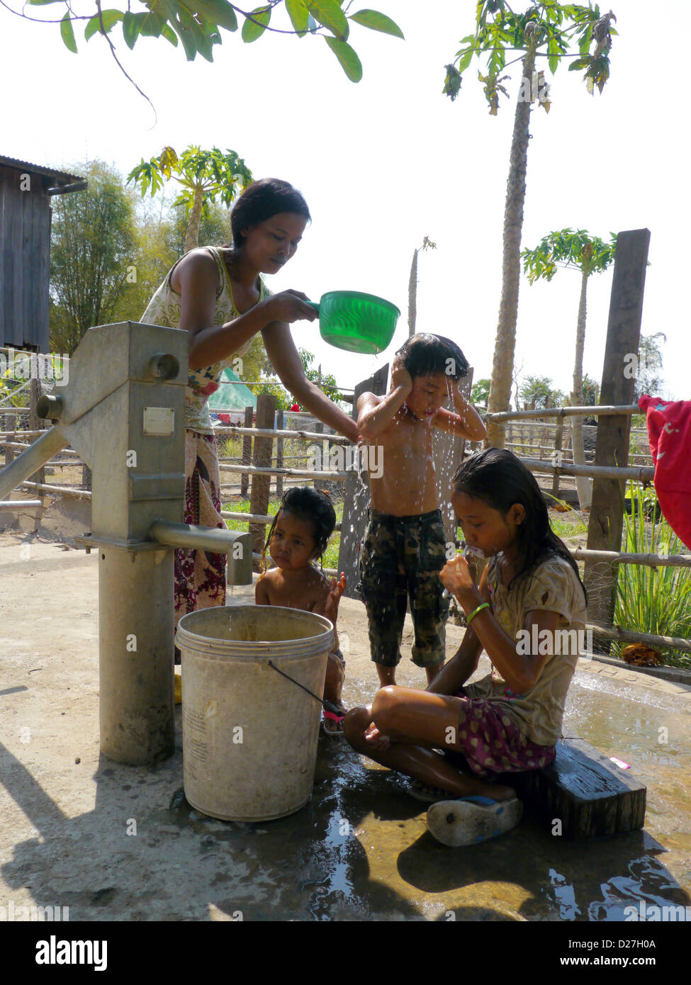 Pump water children hi-res stock photography and images - Alamy