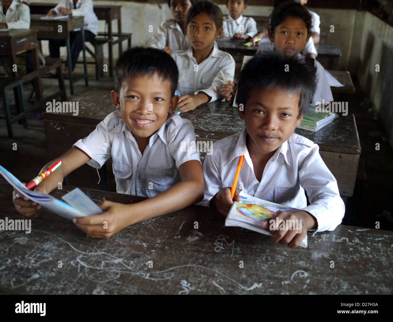 Cambodia Kamphun primary school, Stung Treng province Stock Photo - Alamy