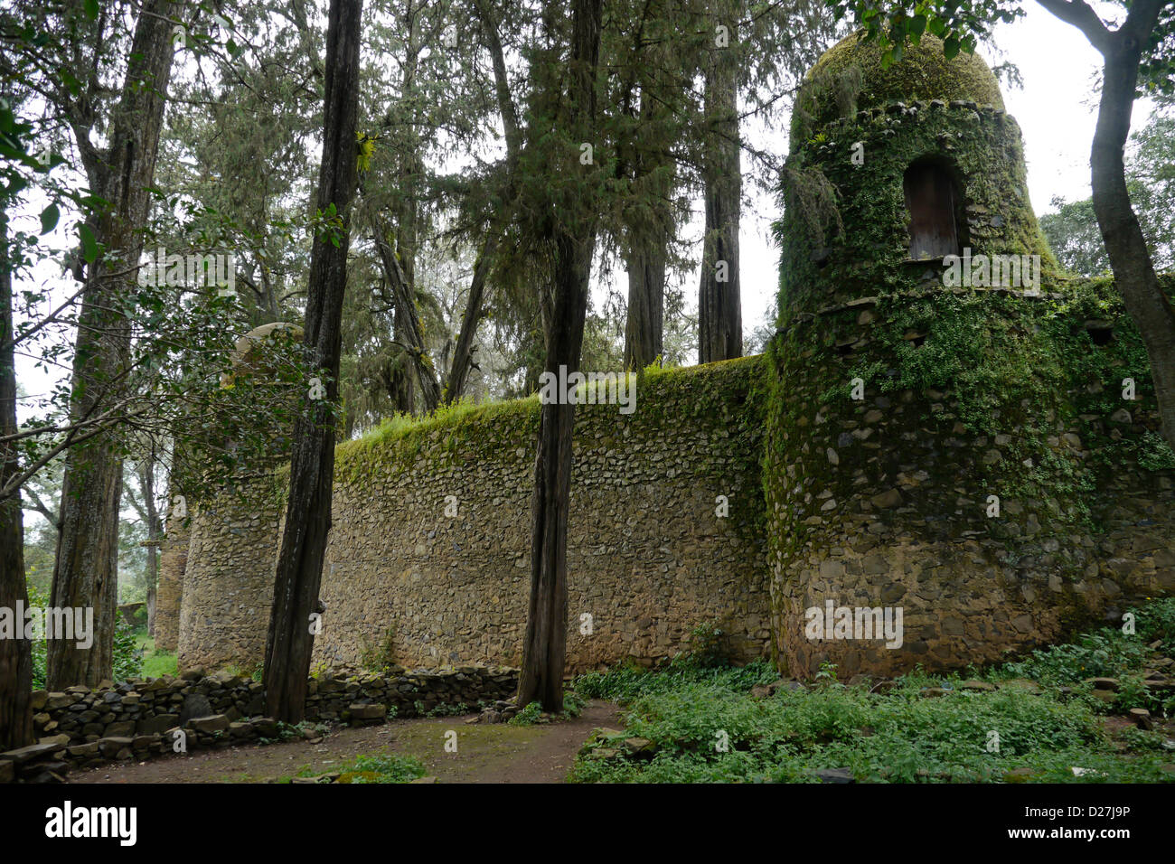 ETHIOPIA Exterior of Debre Berhan Selassie Church, Gonder Stock Photo ...