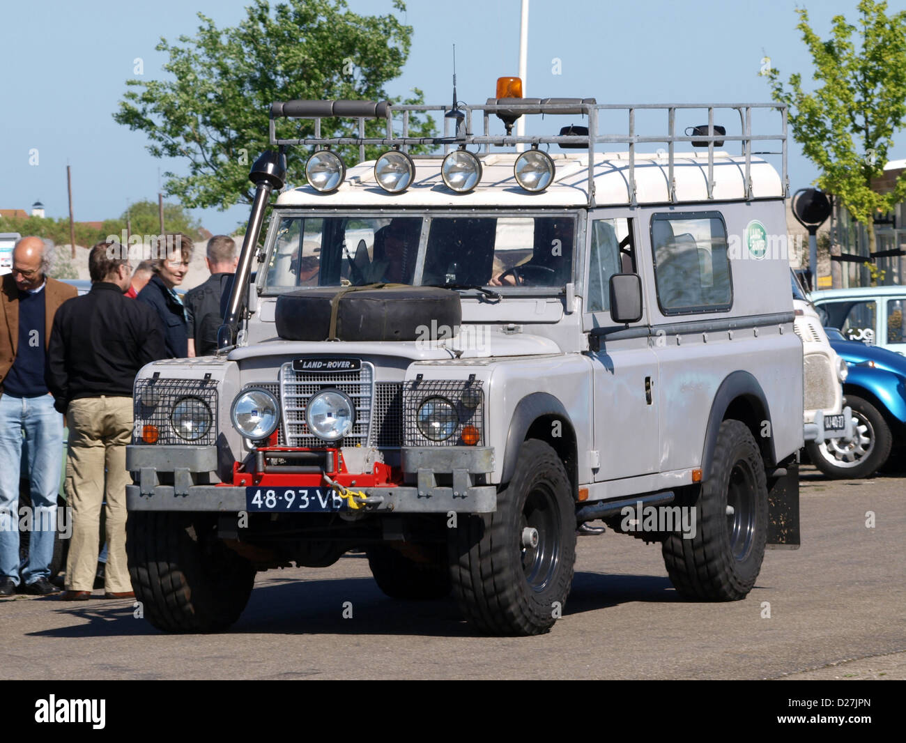 The 1974 Land Rover 109, showcased at classic car events, is a renowned ...