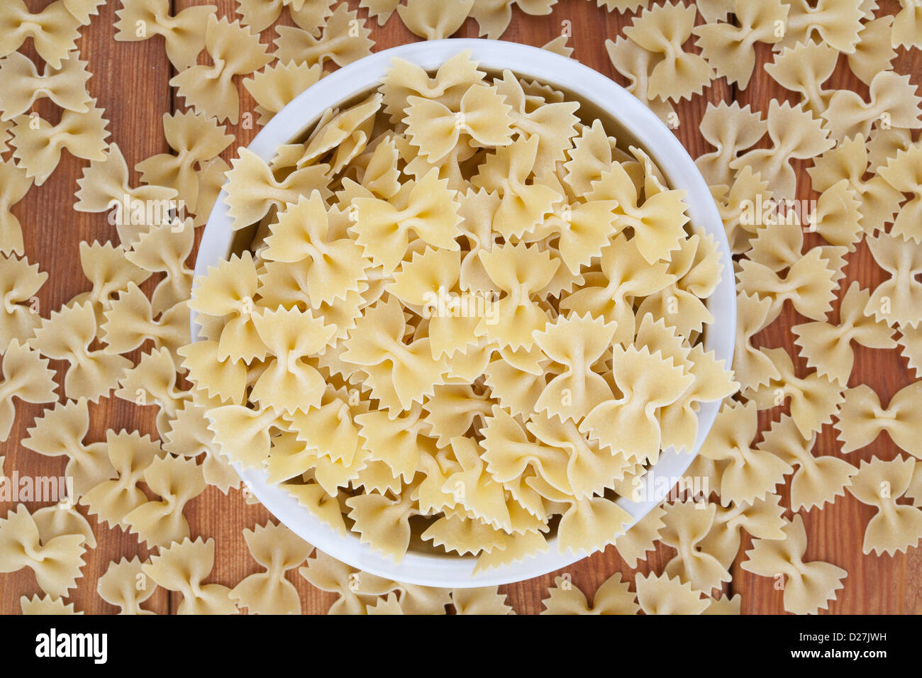 Uncooked pasta top view Stock Photo - Alamy