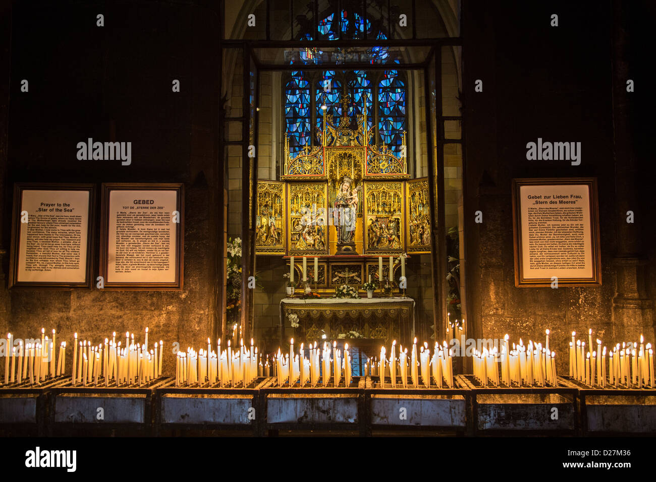 Chapel, offertory candles in the Basilica of Our Lady, Star of the Sea ...