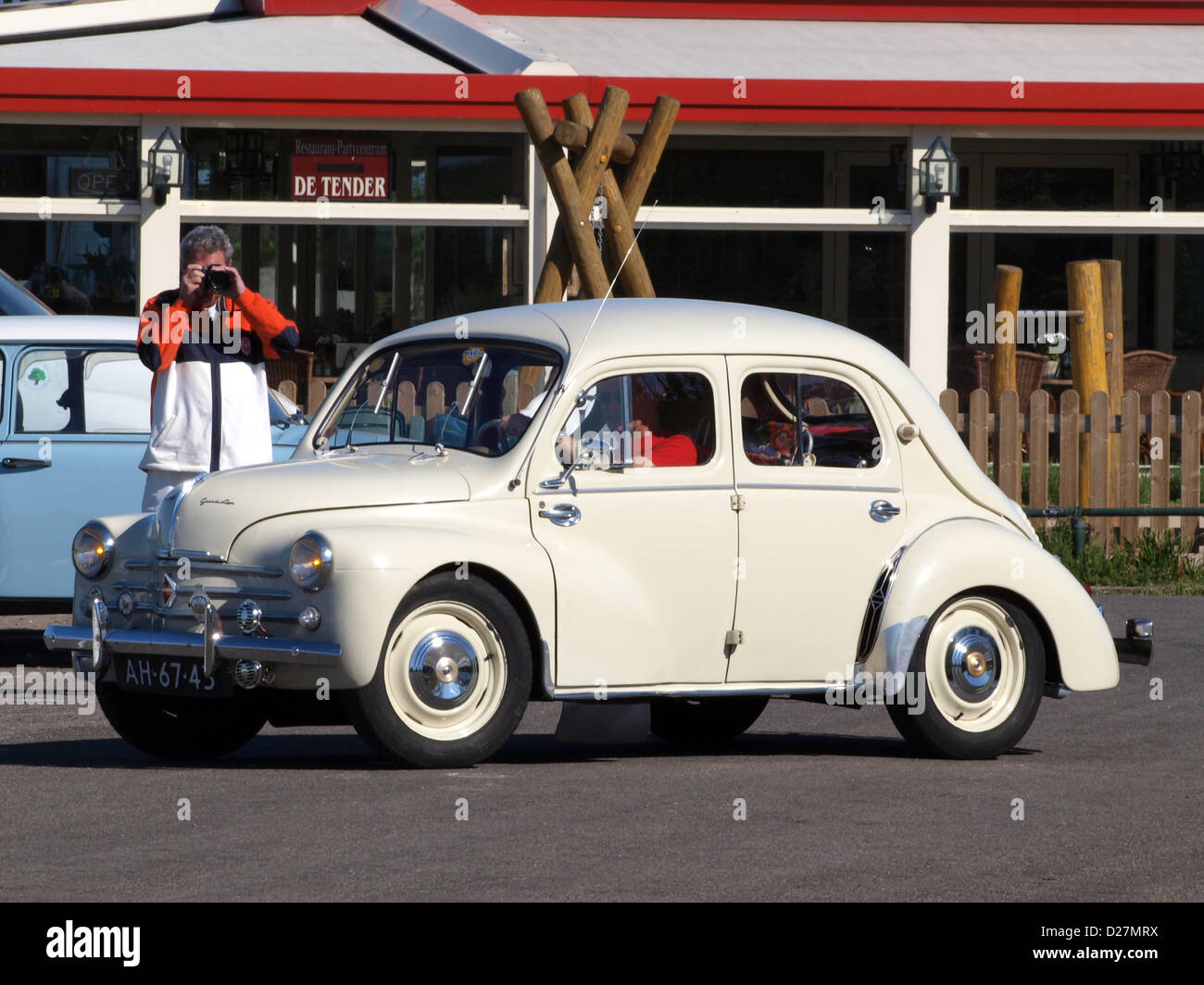 The 1960 Renault 4 is a vintage automobile displayed at a classic car ...