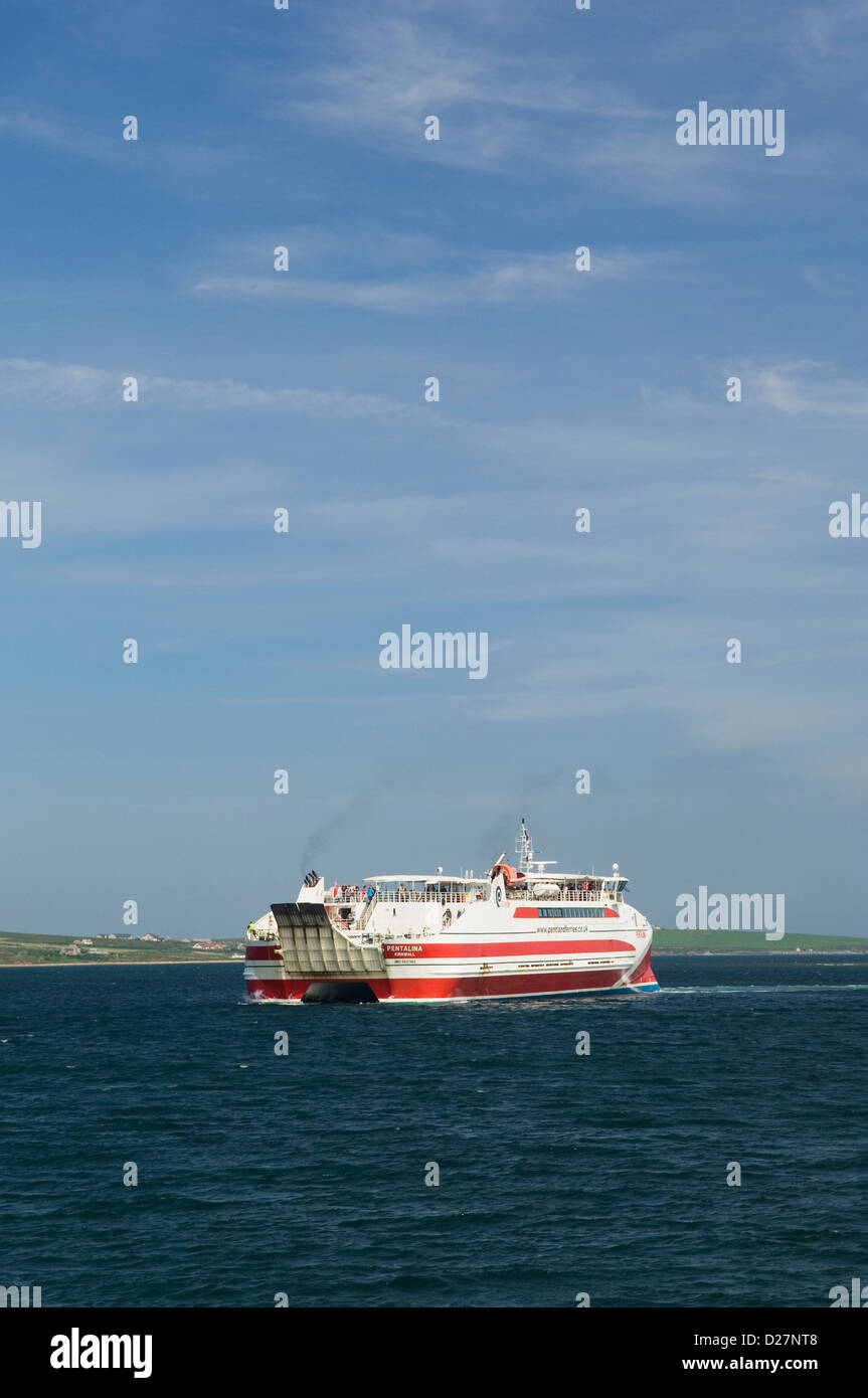 The Orkney ferry 'Pentalina' at St. Margaret's Hope, South Ronaldsay ...