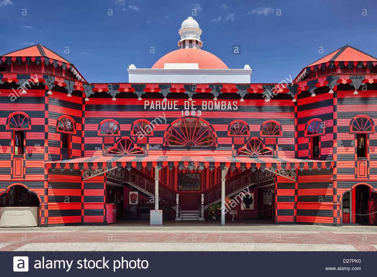 USA, Puerto Rico, Ponce, Historic fire station Parque de Bombas Stock ...