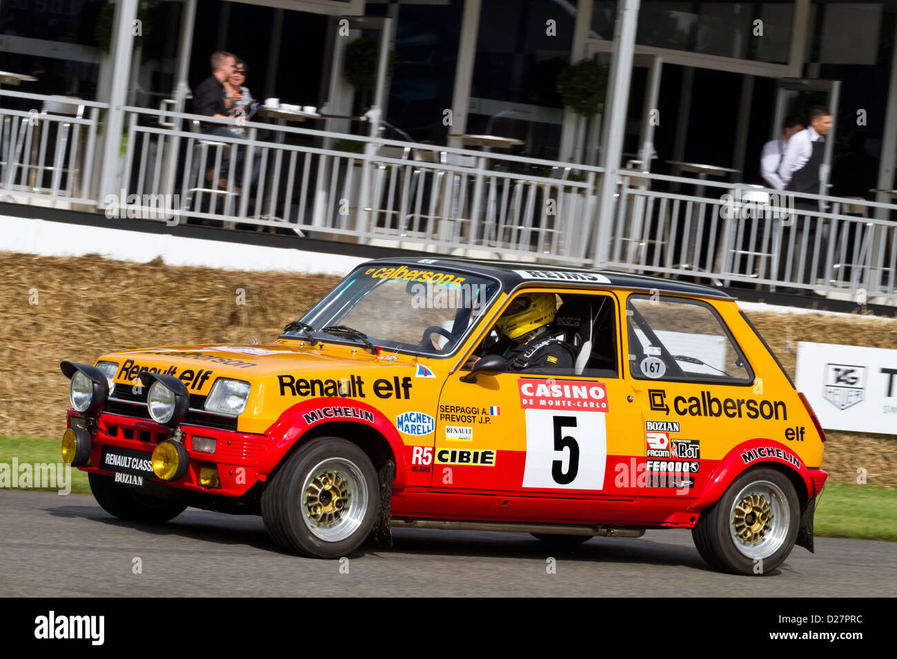 1978 Renault 5 Group 2 rally car with driver Christophe Mirot at the ...