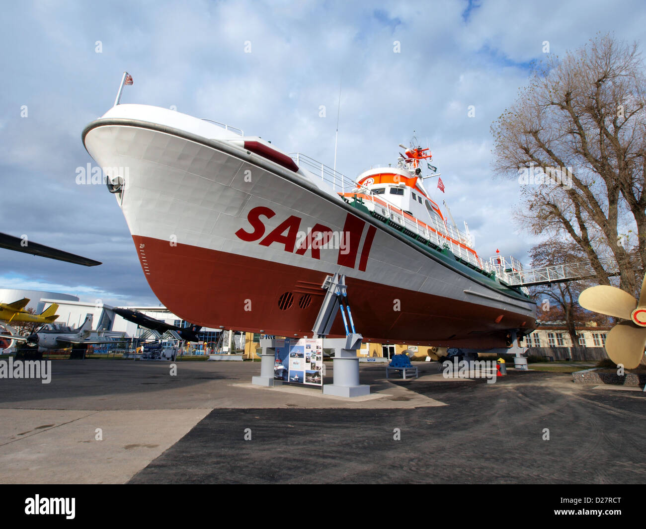The SAR vessel John T. Esseberger is on display at the Technik Museum ...