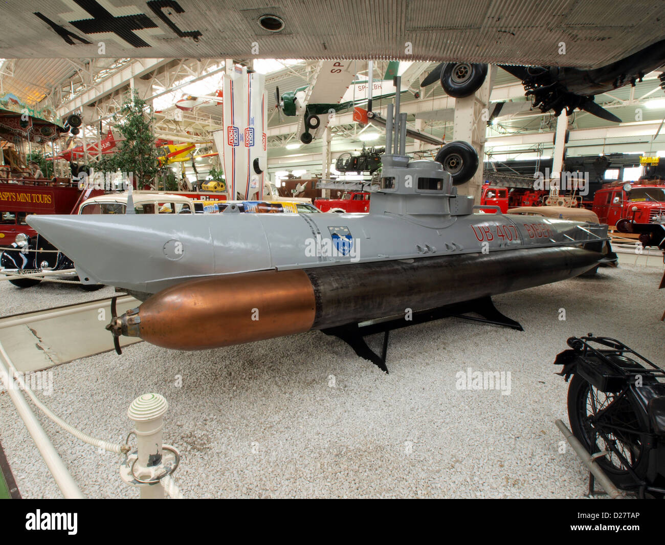 The Midget Submarine UB407 Biber, displayed at the Technik Museum ...