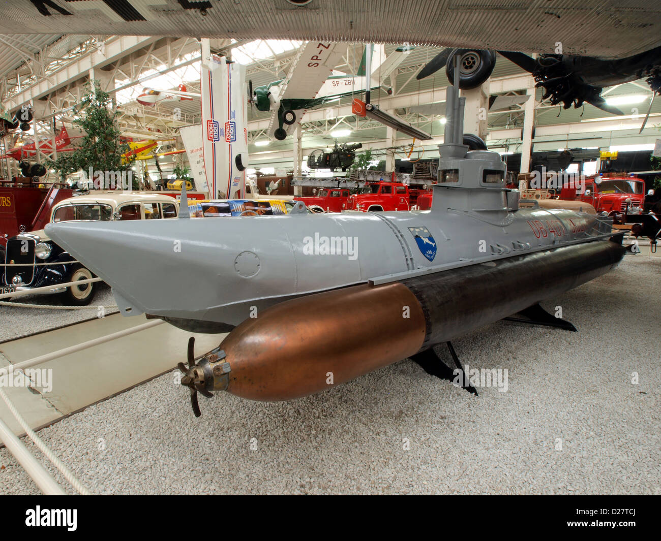 The Midget Submarine UB407 Biber, on display at the Technik Museum ...