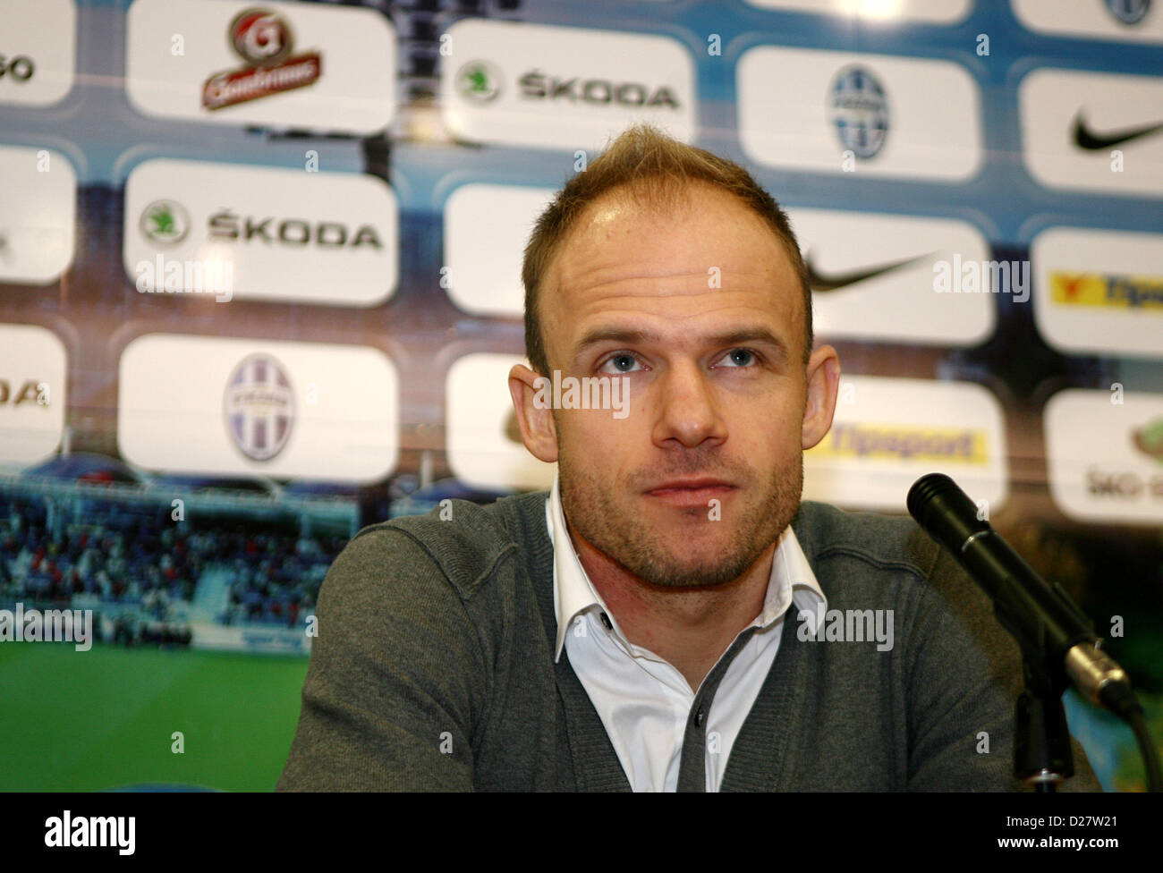 Czech soccer player David Jarolim (middle), former player of Bayern ...