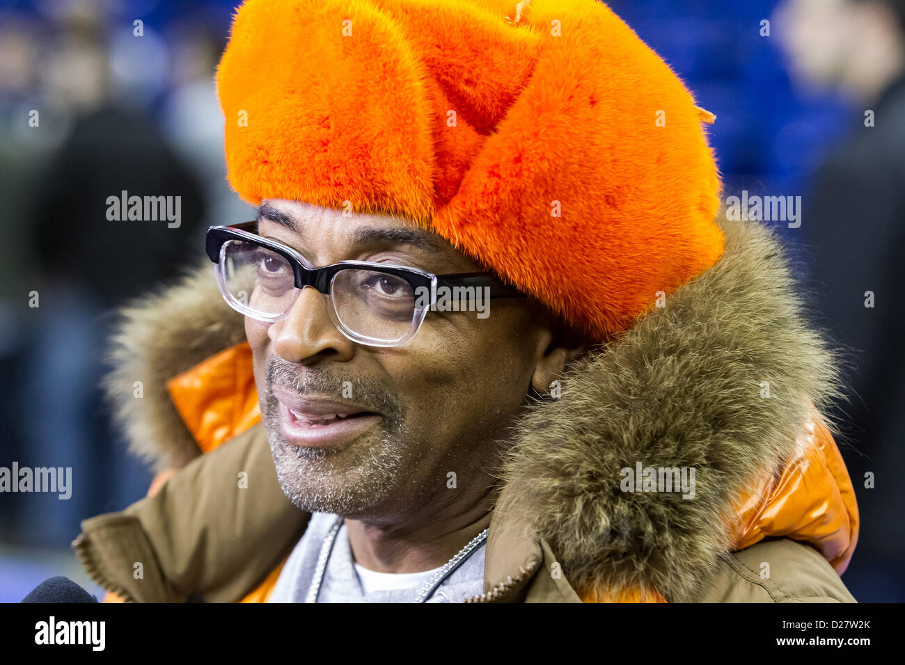 London, UK. 16th January 2013. Film director and Knicks super fan Spike ...