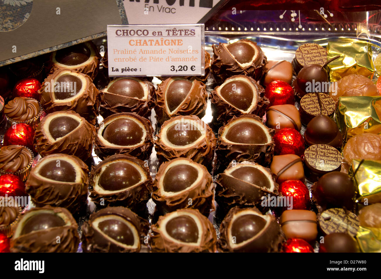 France, Alsace, Colmar. Christmas Market in the historic city of Colmar ...