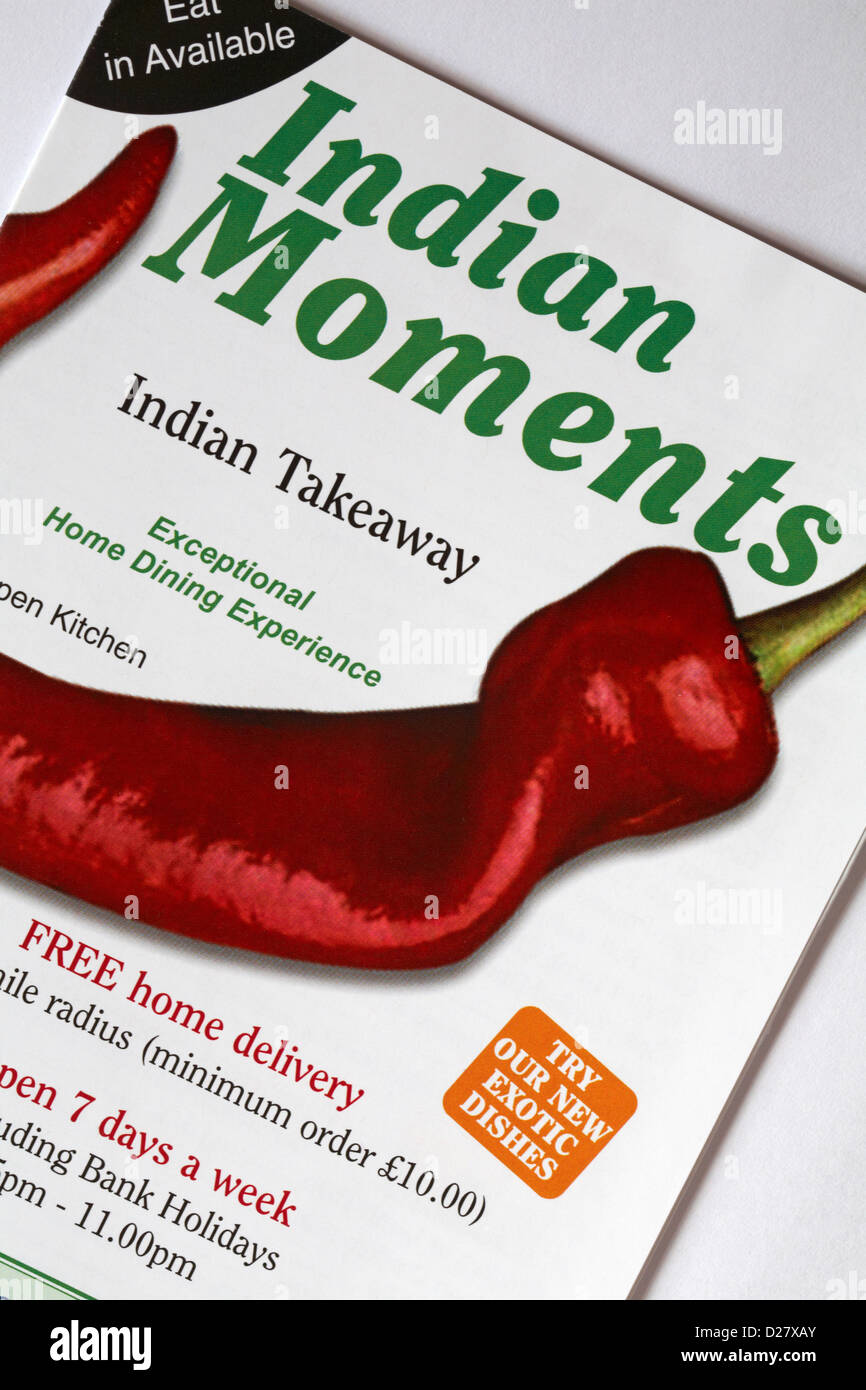 Indian takeaway hi-res stock photography and images - Alamy