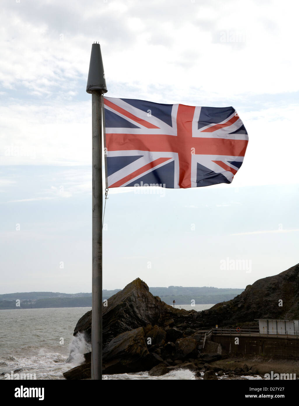 White flag with red and blue cross hi-res stock photography and images ...