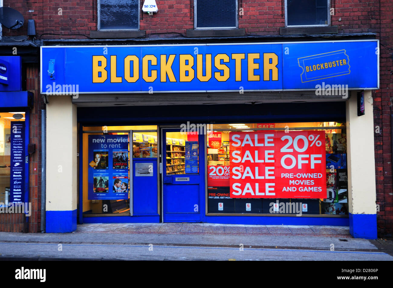 Eastwood,Notts,UK.16th.January.2013.Blockbuster DVD rental store ...