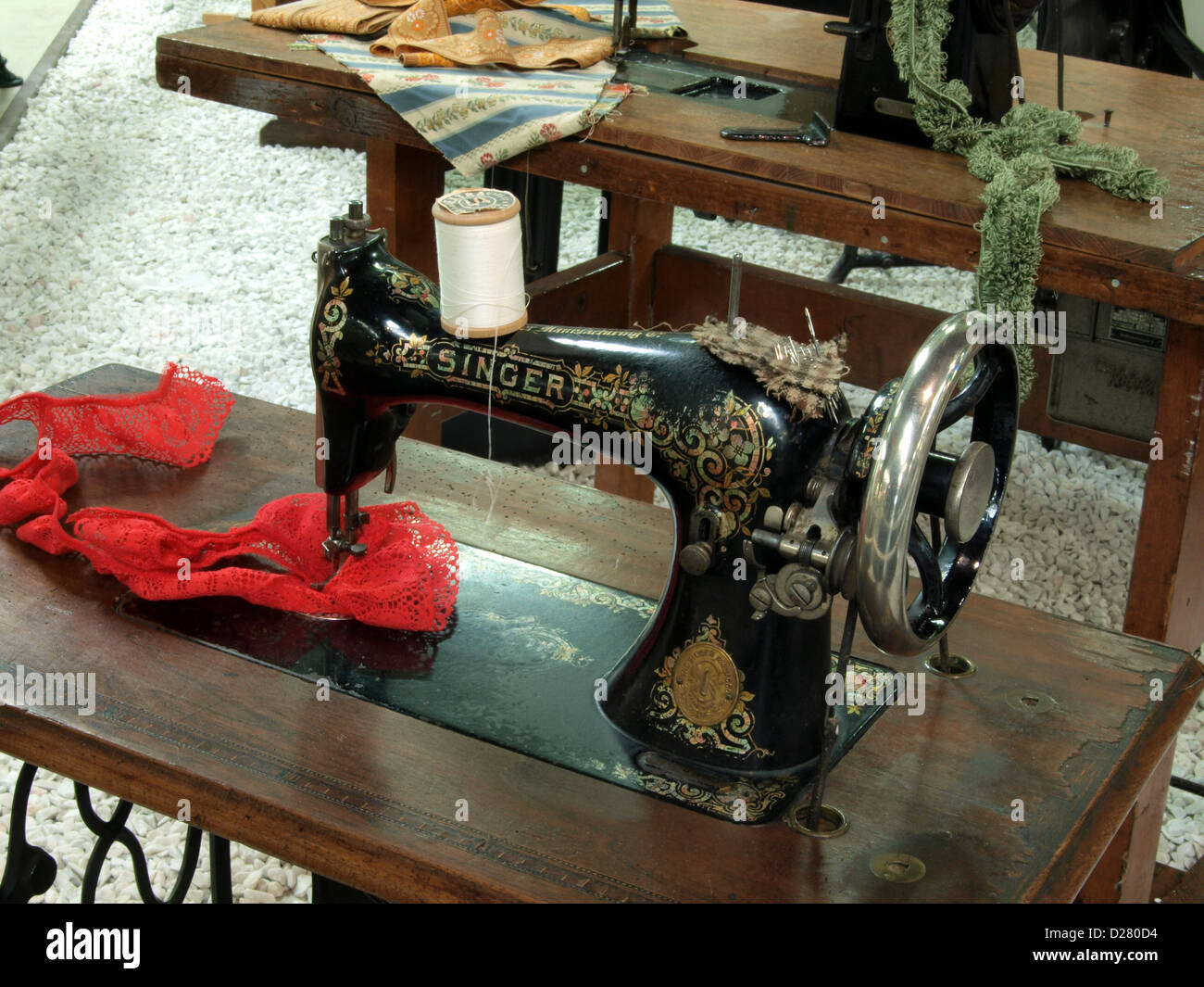 The Singer sewing machine, displayed at the Auto & Technic Museum ...