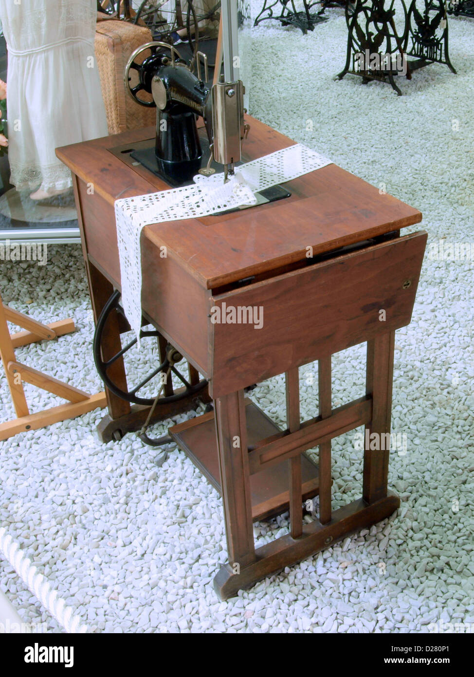 The Naumann sewing machine, displayed at the Auto & Technic Museum ...