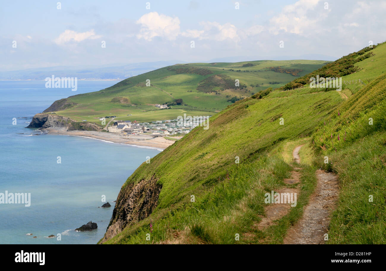 Wales Coast Path to Clarach Bay Aberystwyth Ceredigion Wales UK Stock ...