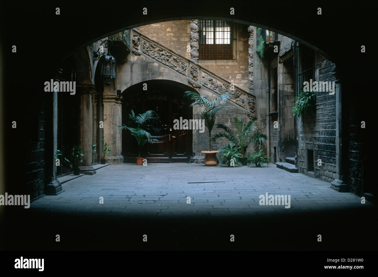Courtyard, Barcelona, Spain Stock Photo - Alamy