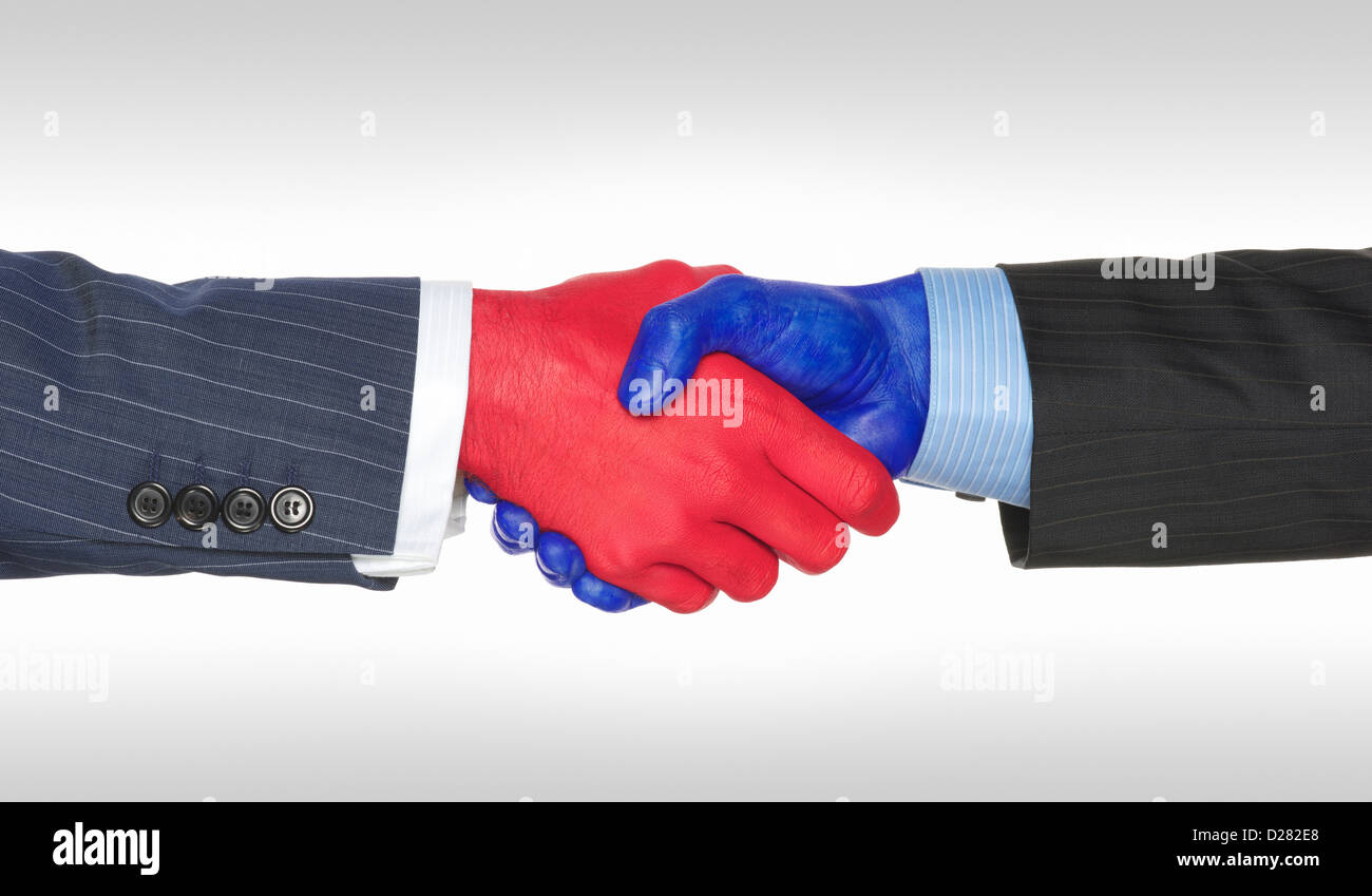 Political handshake hi-res stock photography and images - Alamy