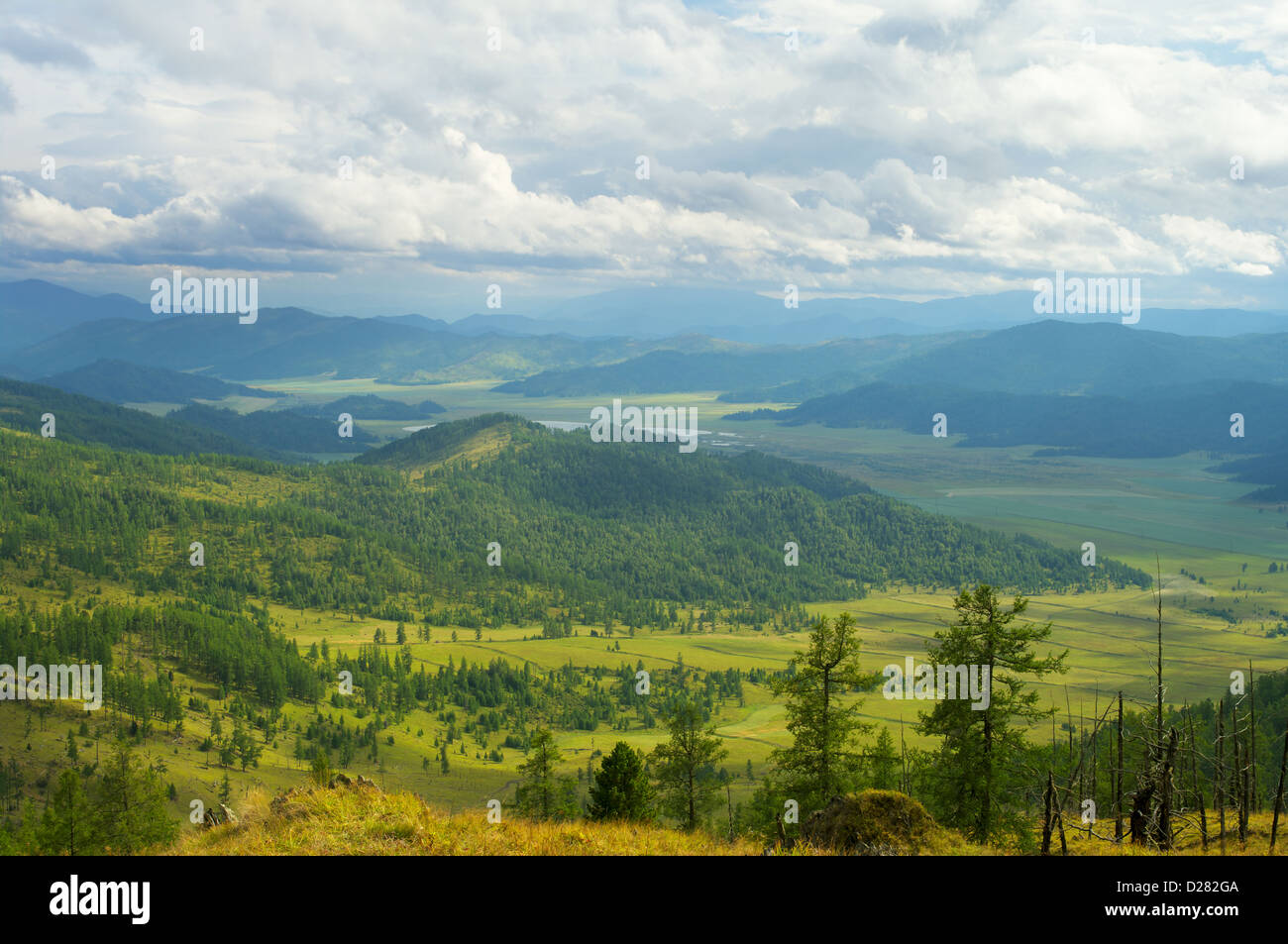 Beautiful mountain valley landscape Stock Photo - Alamy