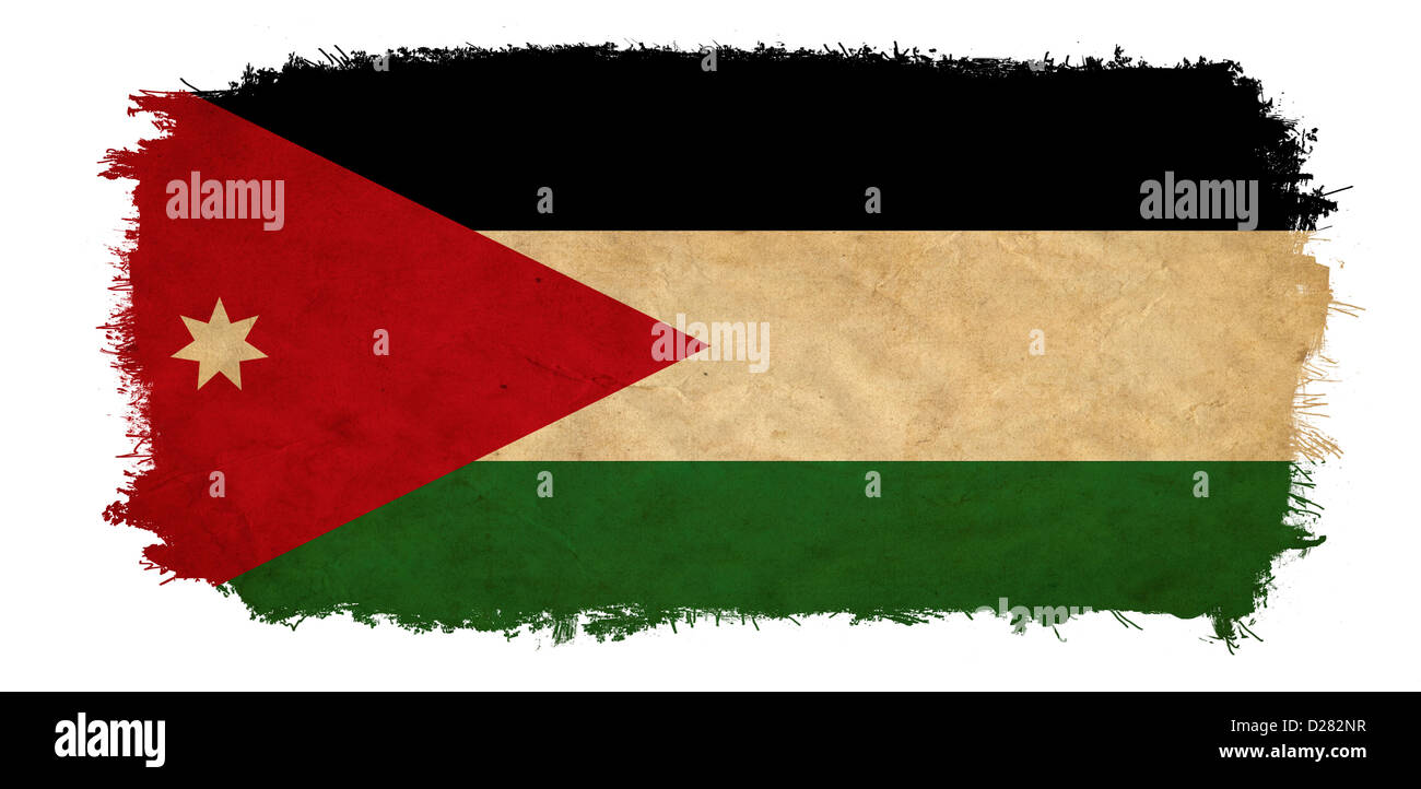Jordan grunge flag Stock Photo - Alamy