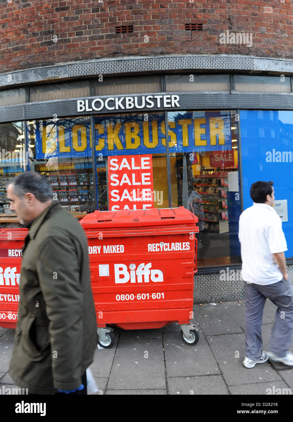 Southgate, London, UK. The Blockbuster store in Southgate. Blockbuster ...