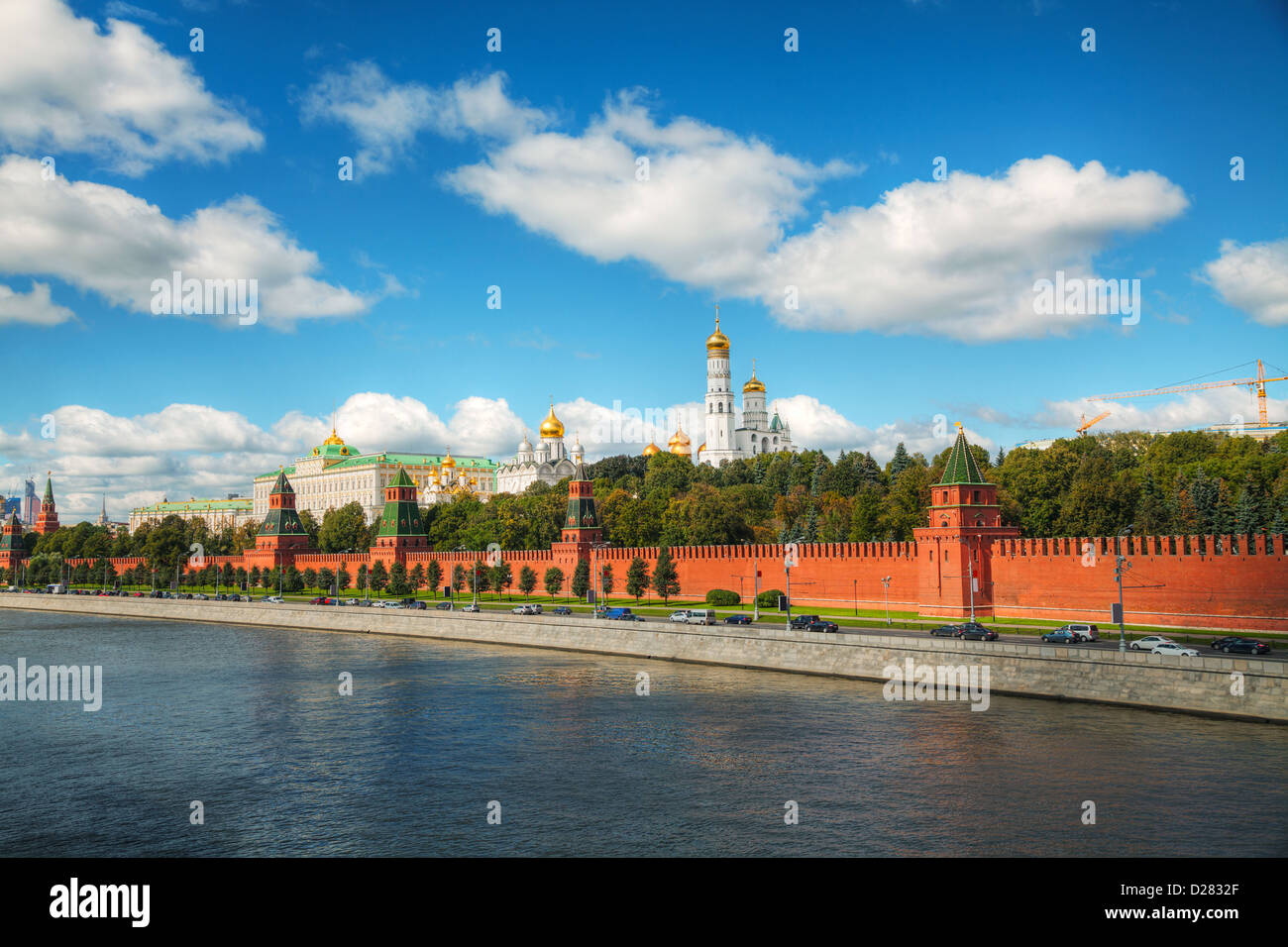 Panoramic overview of downtown Moscow with Kremlin on a sunny day Stock ...
