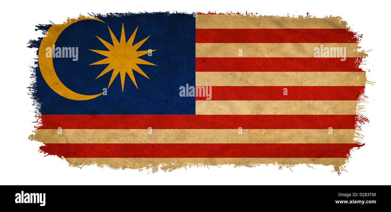 Malaysia grunge flag Stock Photo - Alamy