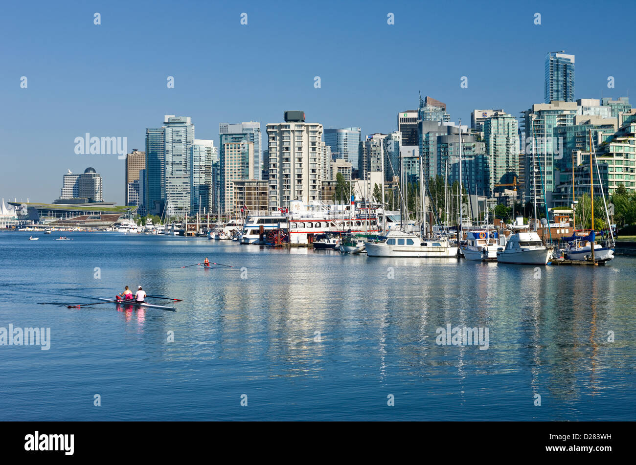 COAL HARBOUR FROM STANLEY PARK DOWNTOWN SKYLINE VANCOUVER BRITISH ...