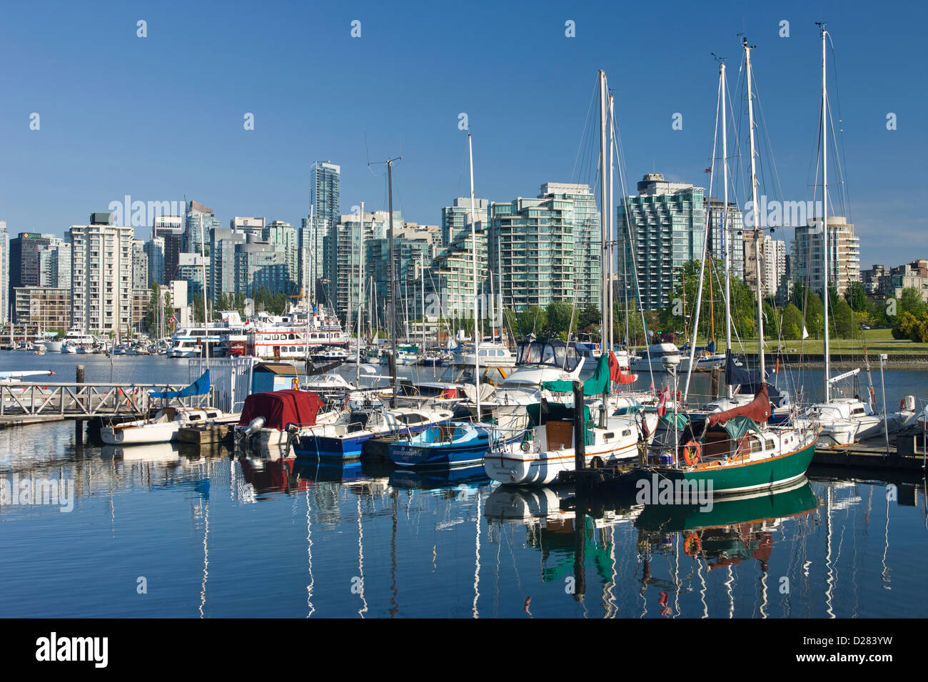 COAL HARBOUR FROM ROYAL VANCOUVER YACHT CLUB STANLEY PARK DOWNTOWN ...