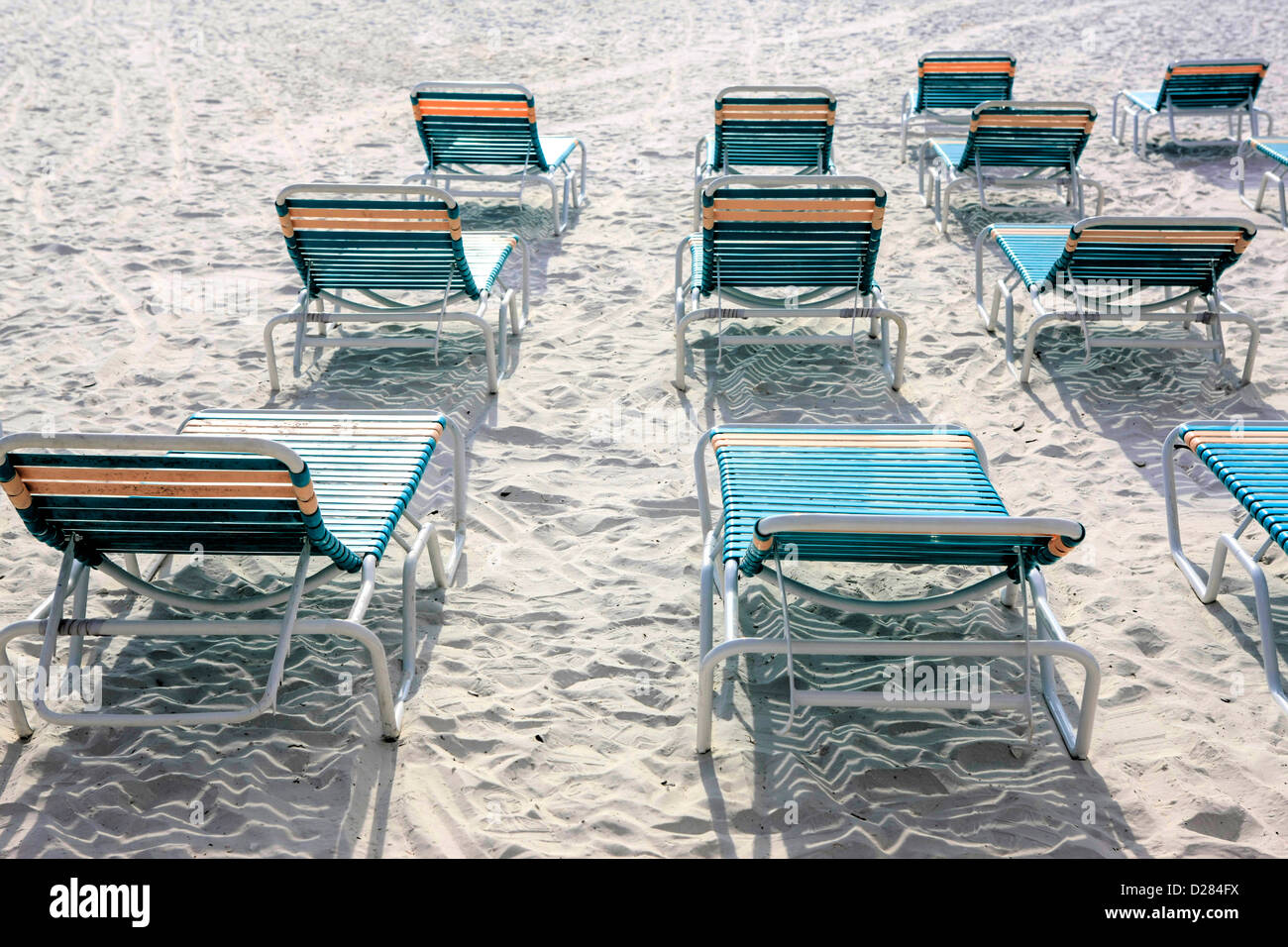 Beach chairs at Siesta Key Sarasota Florida Stock Photo - Alamy
