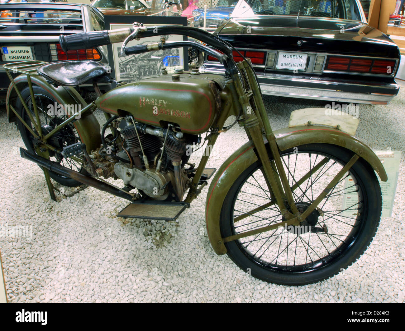 The 1929 Harley Davidson Type J is a historic motorcycle displayed at ...
