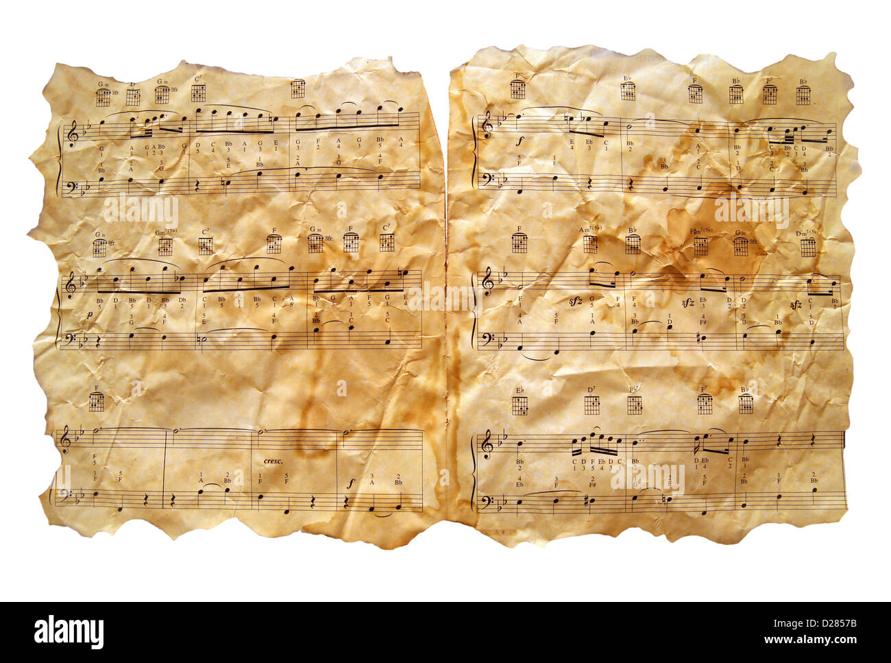 Music notes border musical background Cut Out Stock Images & Pictures ...