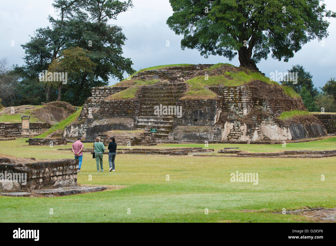 Guatemala, Tecpan. The ruins of Iximche near Tecpan, Guatemala Stock ...