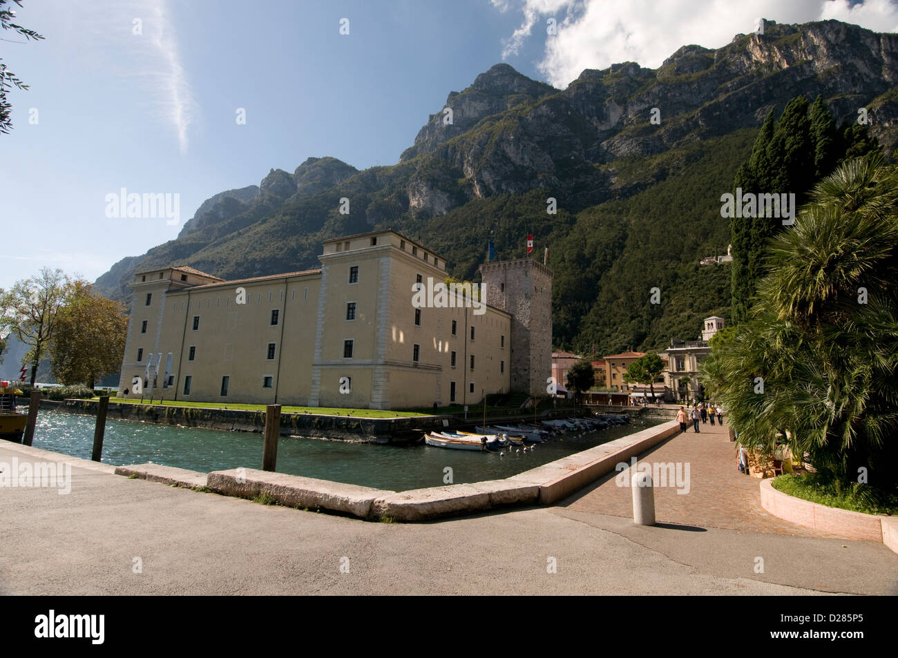The 12th century built Rocca fortress (Italian fortified stronghold or ...