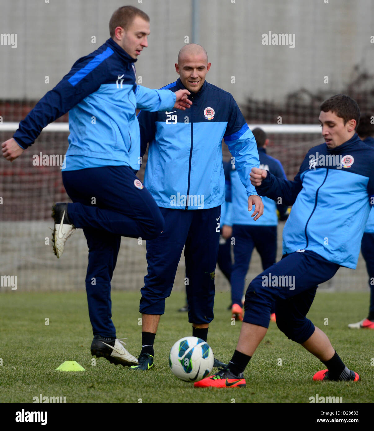 Roman Bednar (middle), new striker of Sparta Prague during the first ...