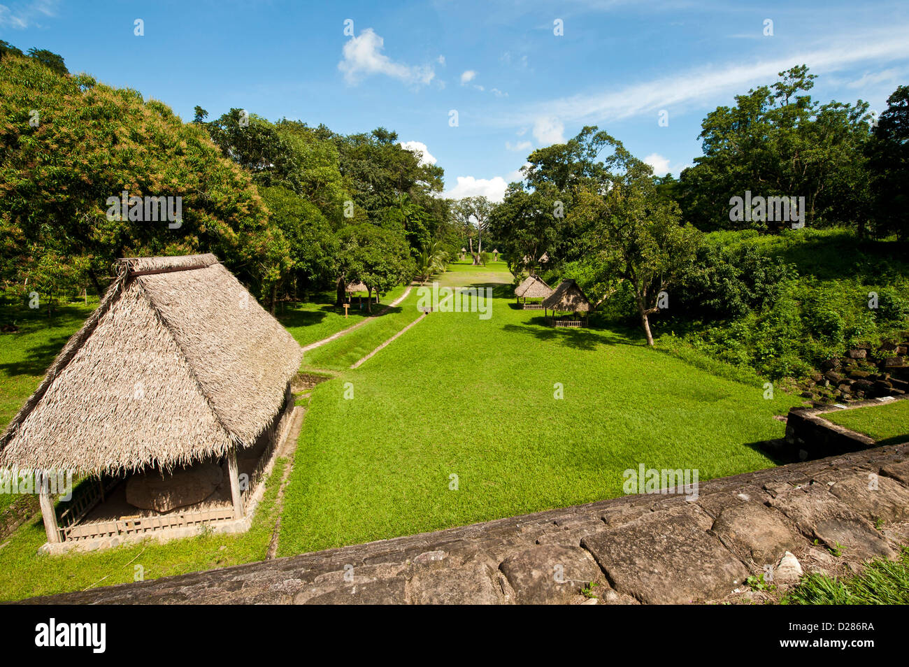 Guatemala, Quirigua. Mayan ruins at Quirigua Archaeological Park ...