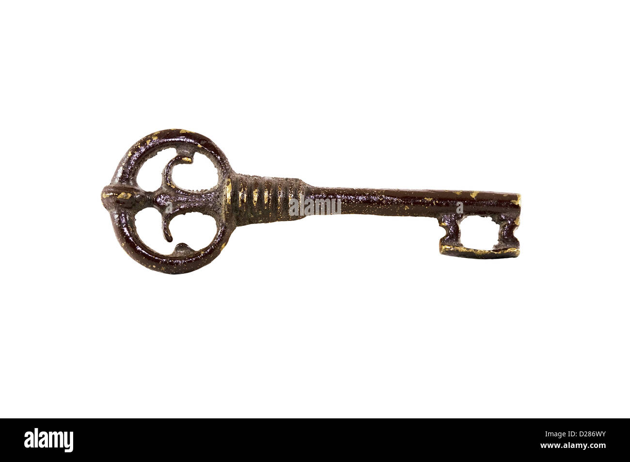 iron key isolated on a white background Stock Photo - Alamy