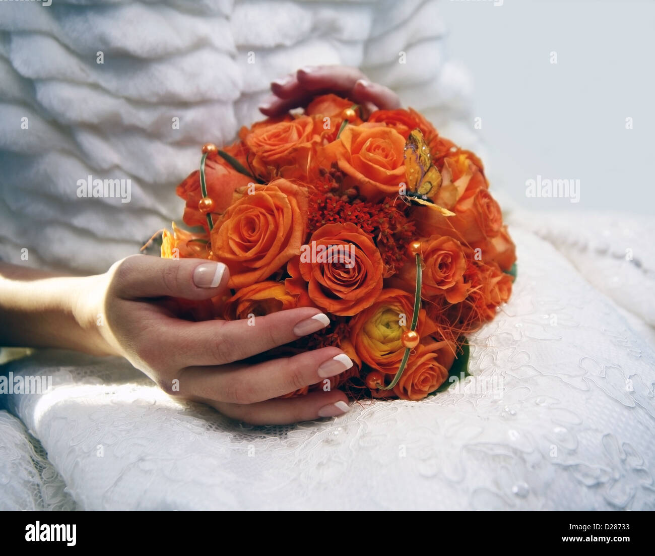 The bride holds a wedding bouquet Stock Photo - Alamy