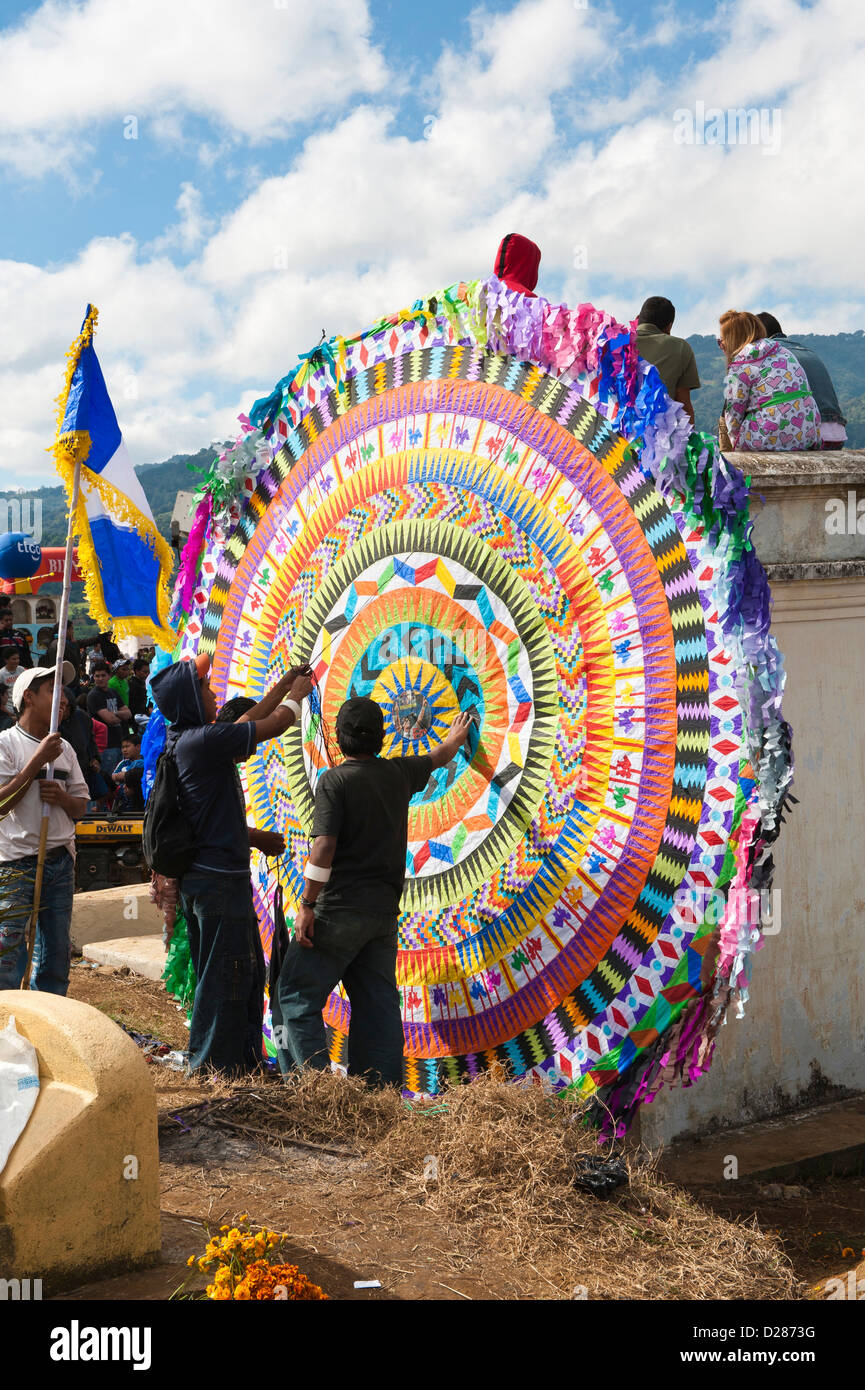Guatemala, Santiago, Sacatepequez. Day Of The Dead kites (barriletes ...