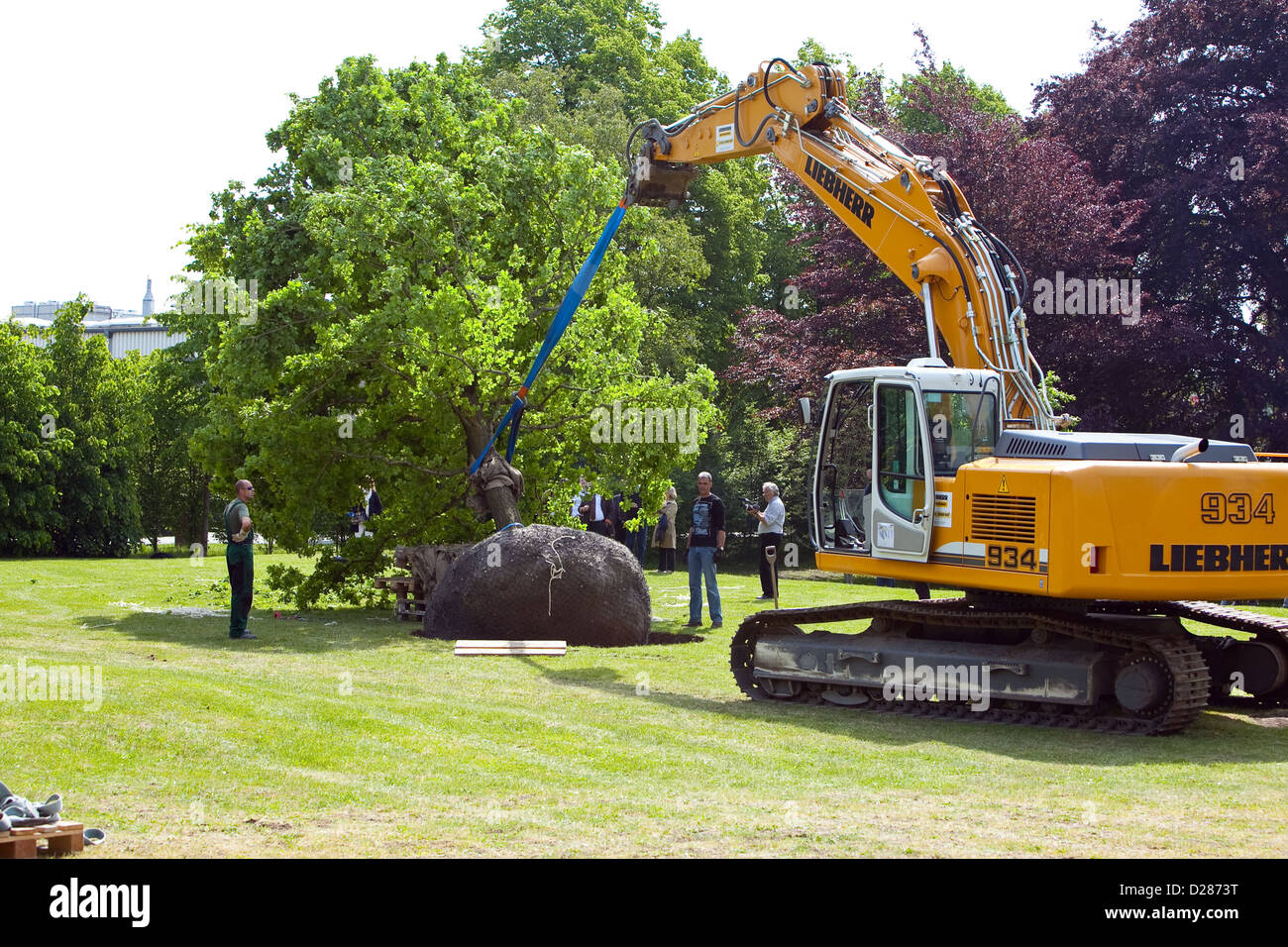 Büdelsdorf, Germany, plant a tree in the sculpture park Stock Photo - Alamy