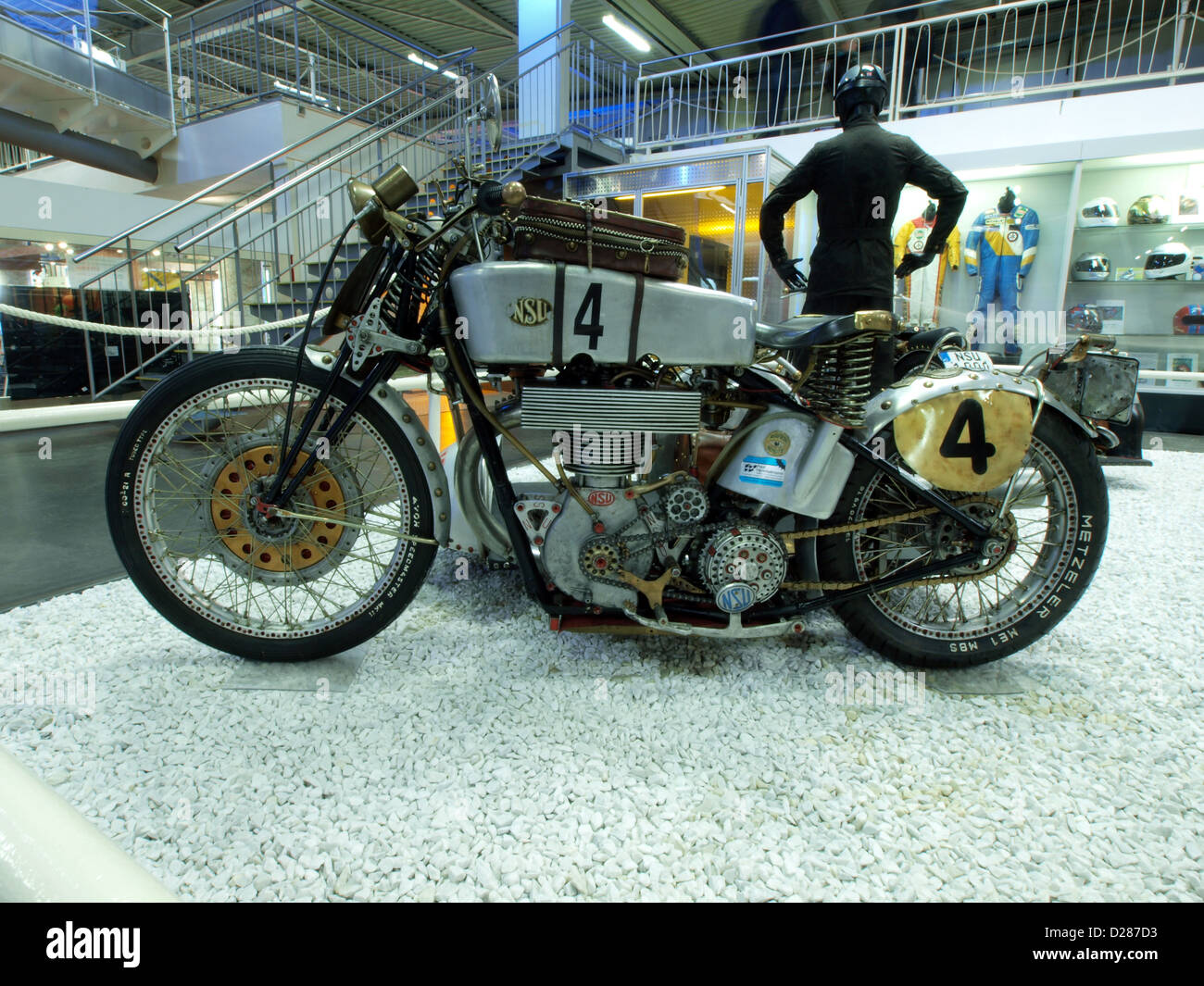 The NSU Bison 500 is a vintage motorcycle on display at the Auto ...