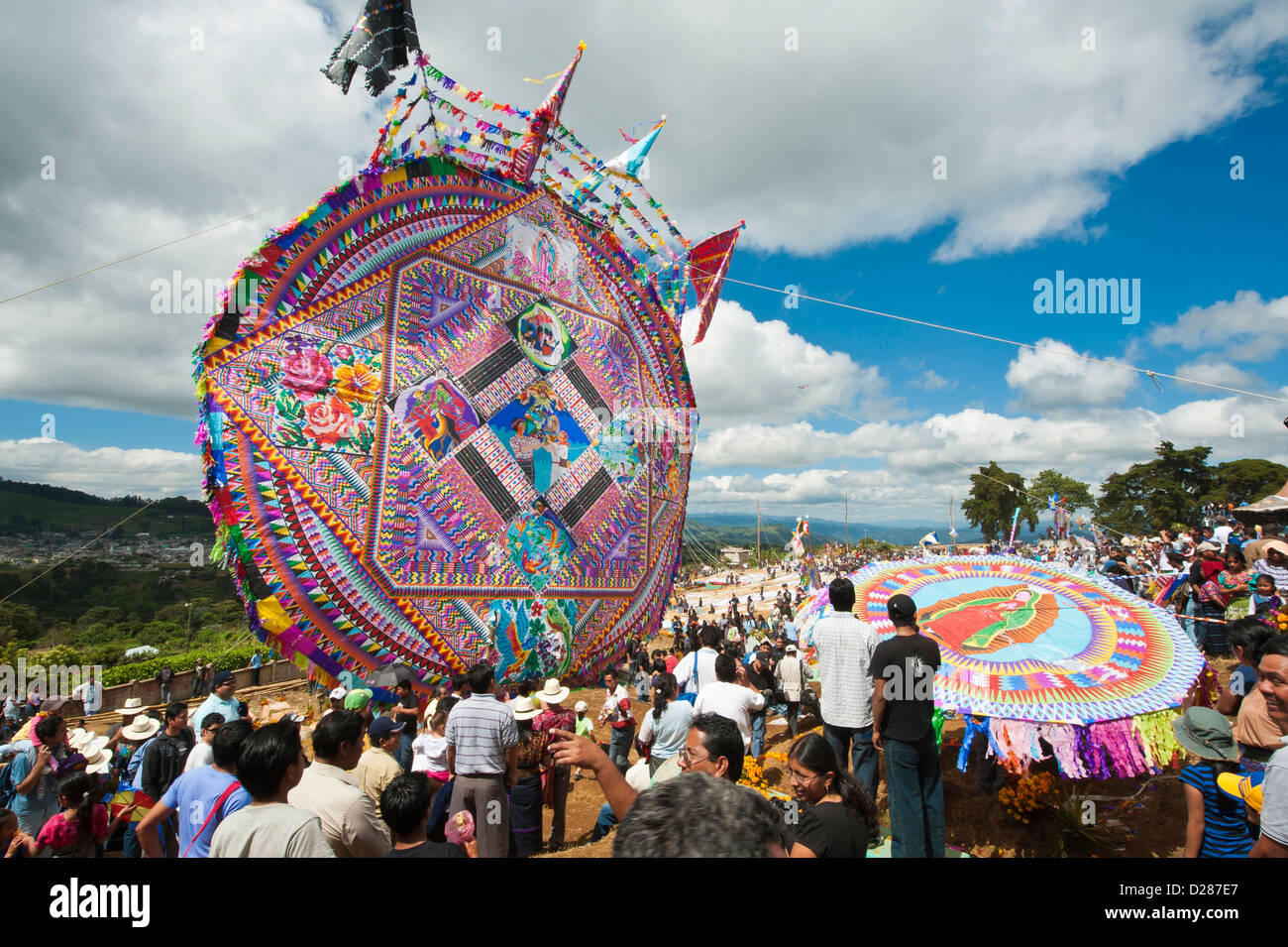 Guatemala, Santiago, Sacatepequez. Day Of The Dead kites (barriletes ...