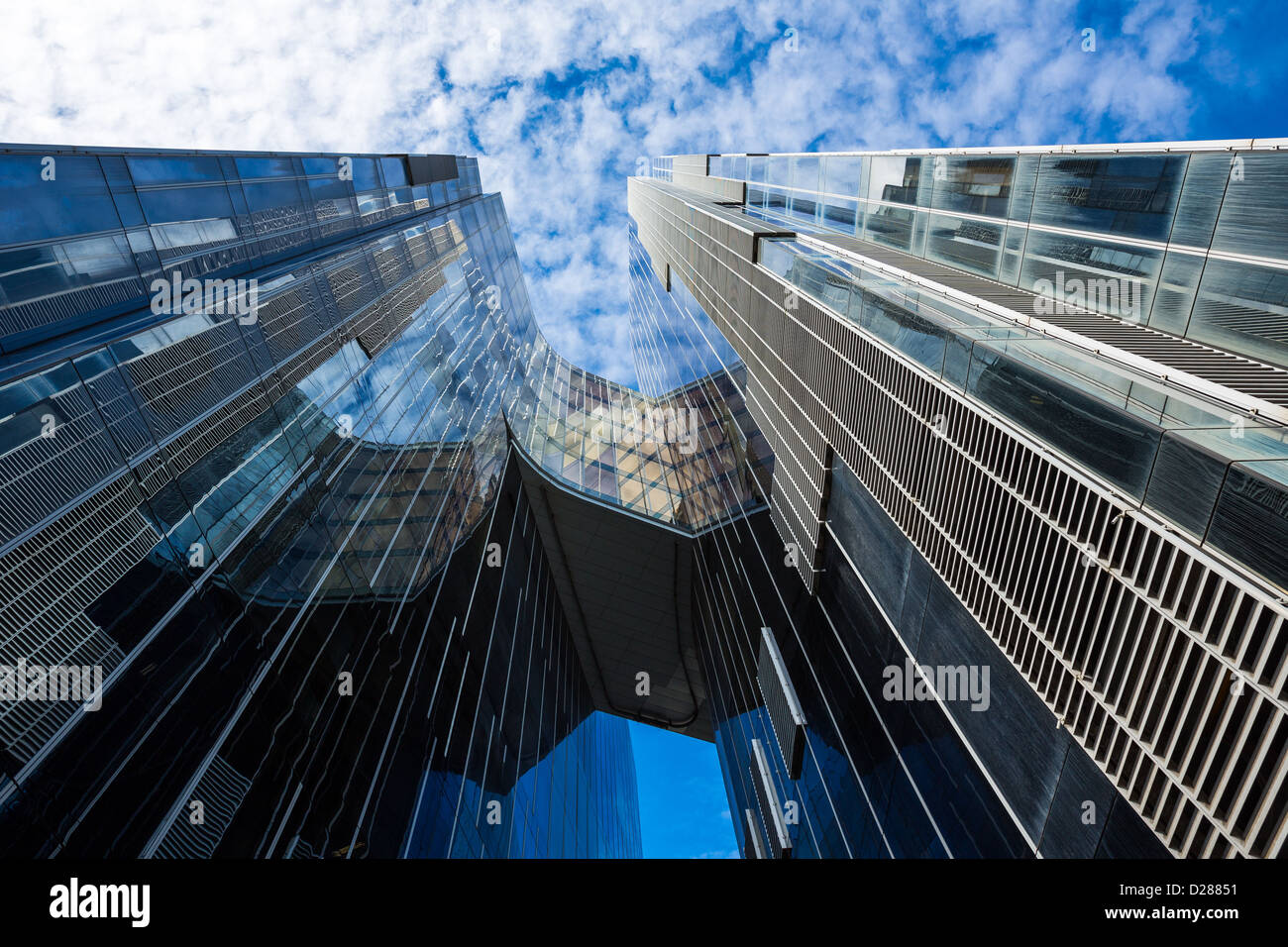 Spain, Barcelona, the Gas Natural building designed by the architects ...