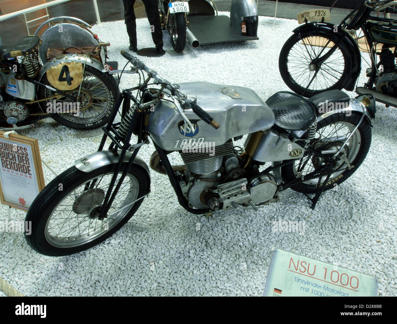 The NSU Bison 1000 is a classic motorcycle displayed at the Auto ...