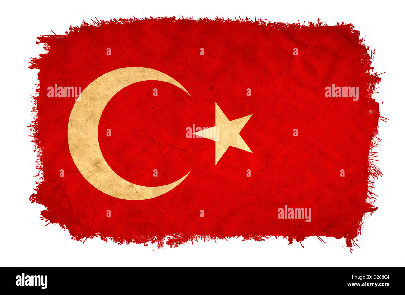 Turkey grunge flag Stock Photo - Alamy