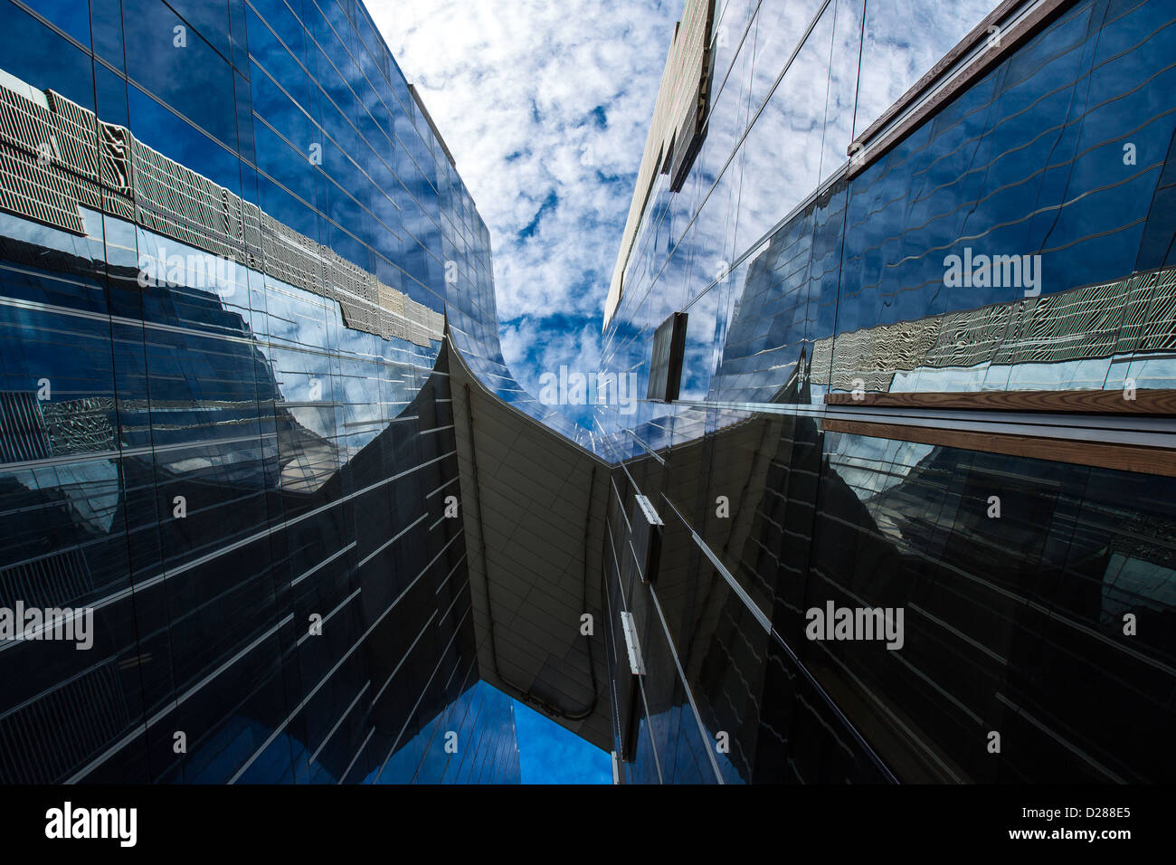Spain, Barcelona, the Gas Natural building designed by the architects ...
